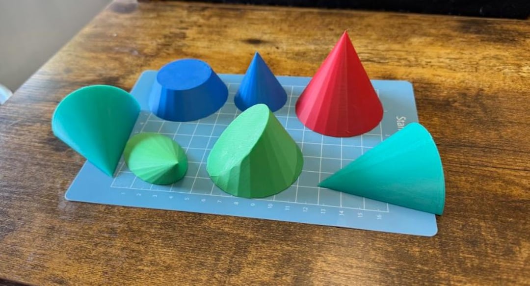 3D Print Geometry Math Magnetic Cones and Cut Manipulatives - Etsy