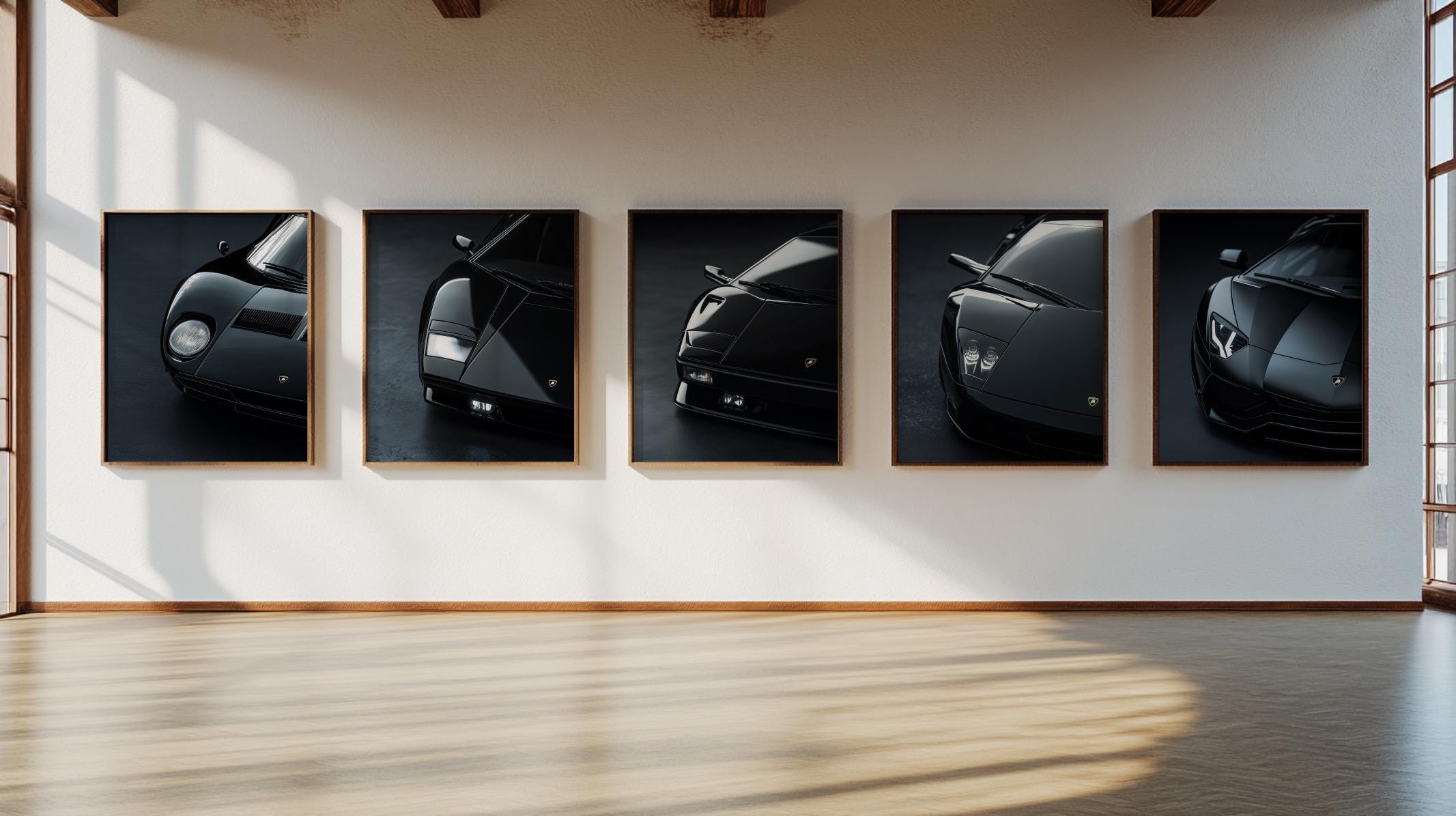 Lamborghini Aventador Poster – Black Supercar Print, Close-up Lambo ...