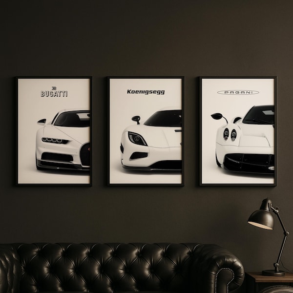 Printable Supercar Poster - Etsy