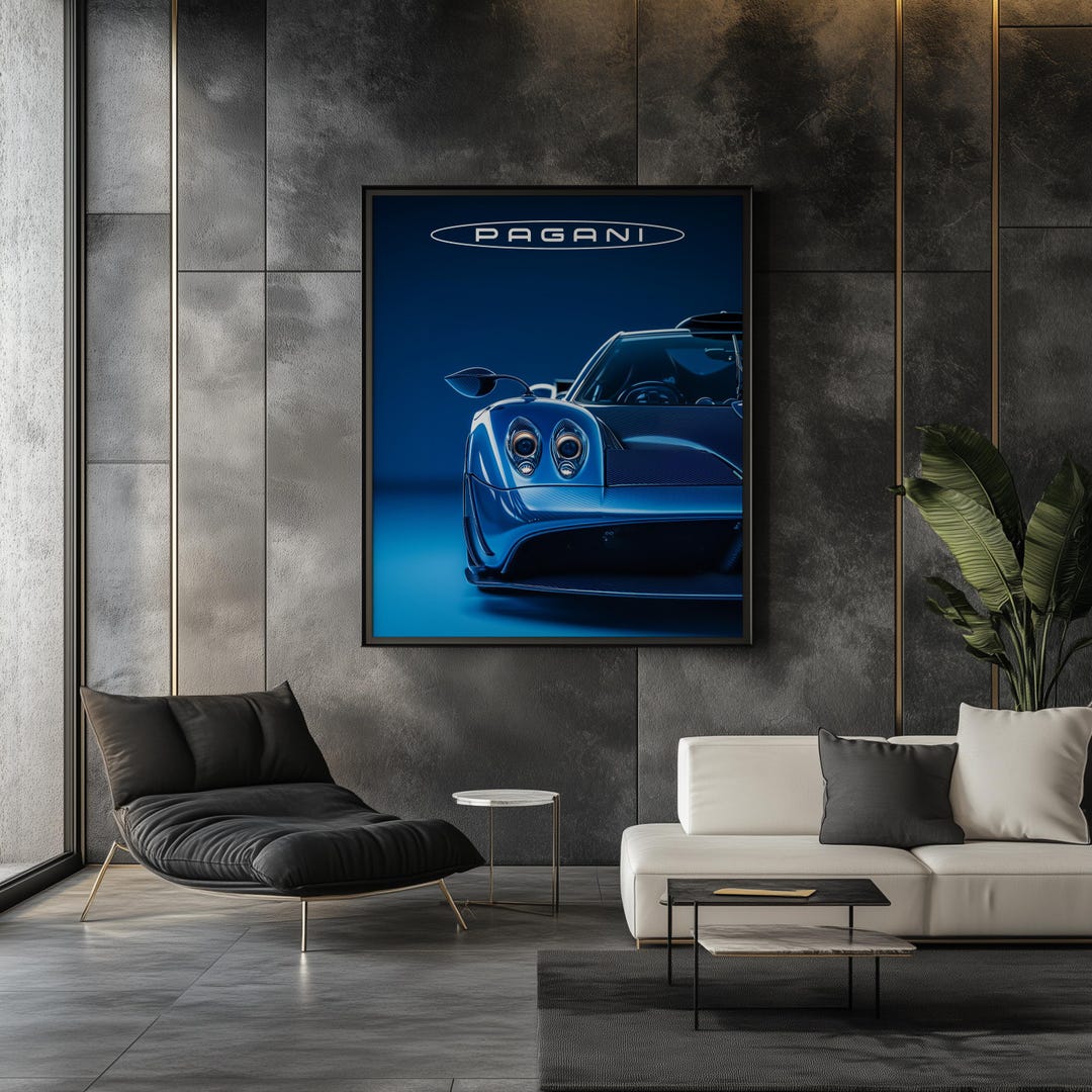 Pagani Huayra Poster – Hypercar Digital Wall Art, Exotic Car Art for ...