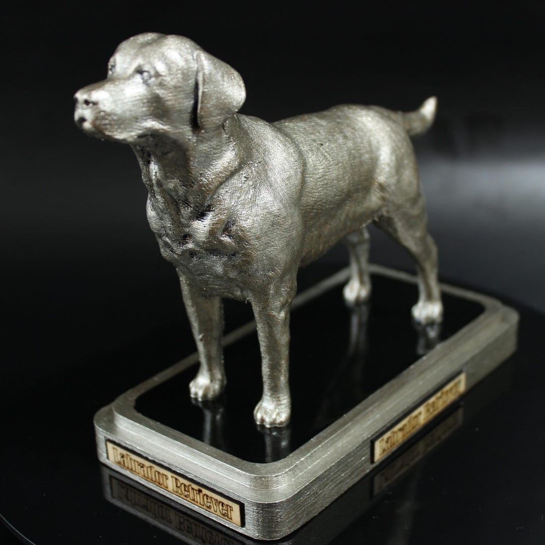 Custom Labrador Dog Statue on Base-personalized Painting Dog Statue ...