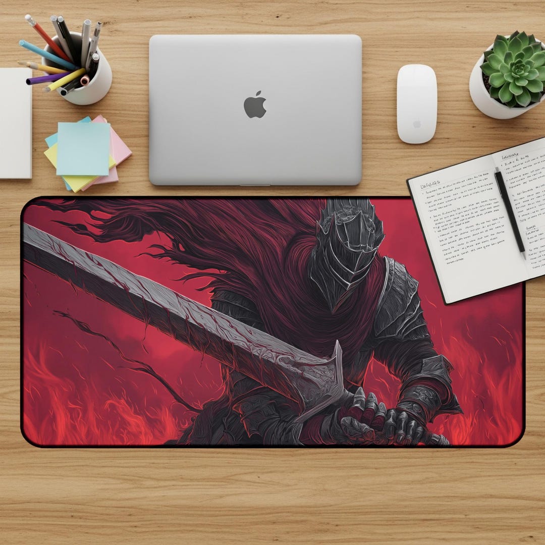 Dark Knight Mouse Pad, Fantasy Art Gaming Mousepad, Large Office Desk ...