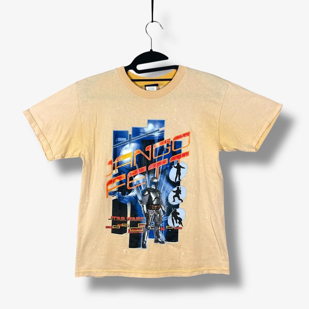 Vintage 2000s Star Wars Jango Fett T-shirt Youth L Graphic Tee Retro ...
