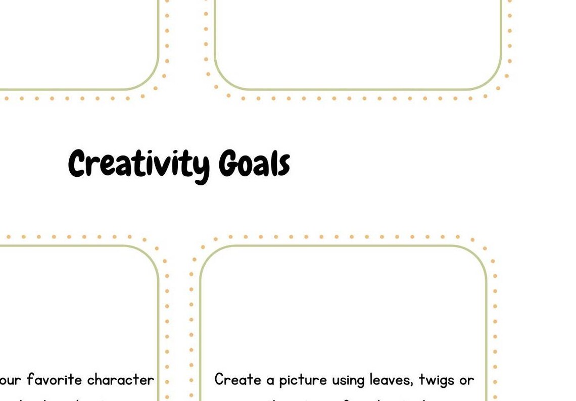 Goal Ideas Flash Cards (to Use Alone or With Your Little Bunny Goal ...