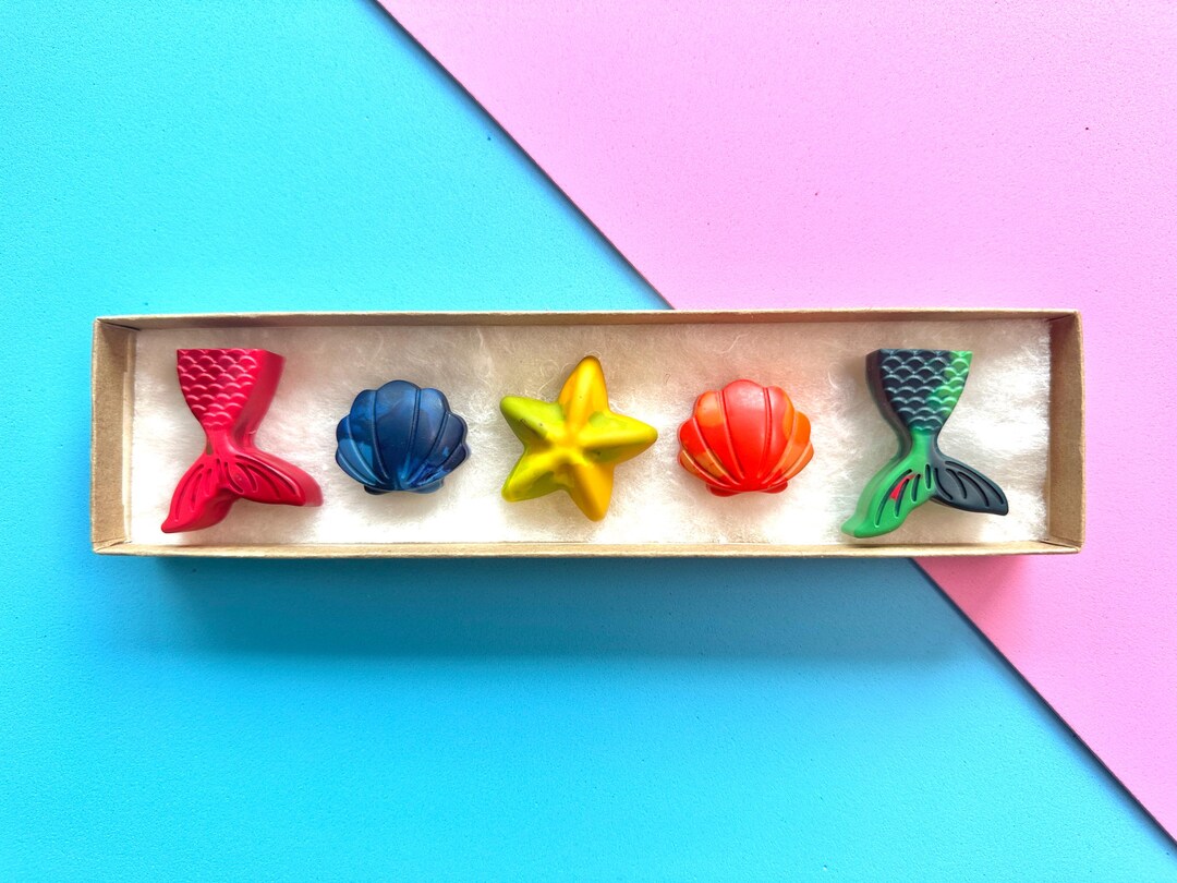 Mermaid Shaped Crayons, Magical Party Favors for Kids, Ocean Theme ...