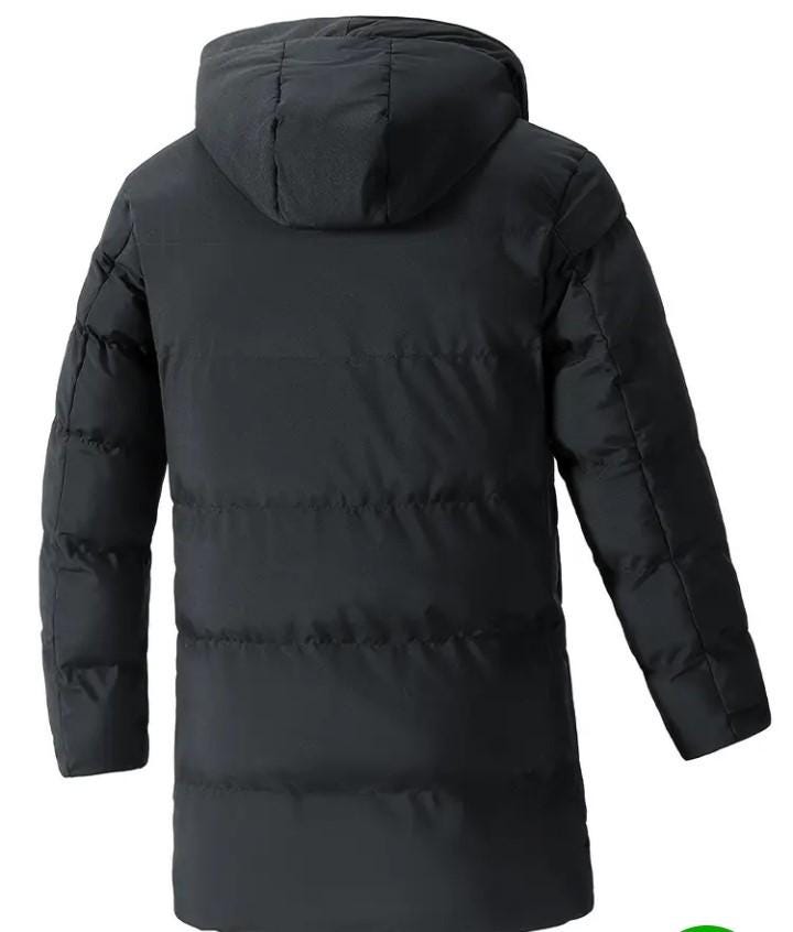 Unisex Long Hooded Puffer Coat, Warm Winter Outerwear - Etsy