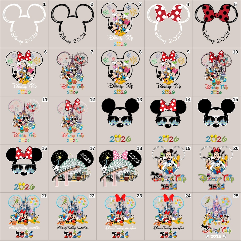 Disney Theme Parks Ready to Press DTF, Family Matching Disney Trip 2026 ...