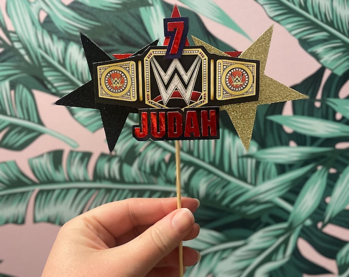 Wrestling Birthday Cake Topper - Etsy