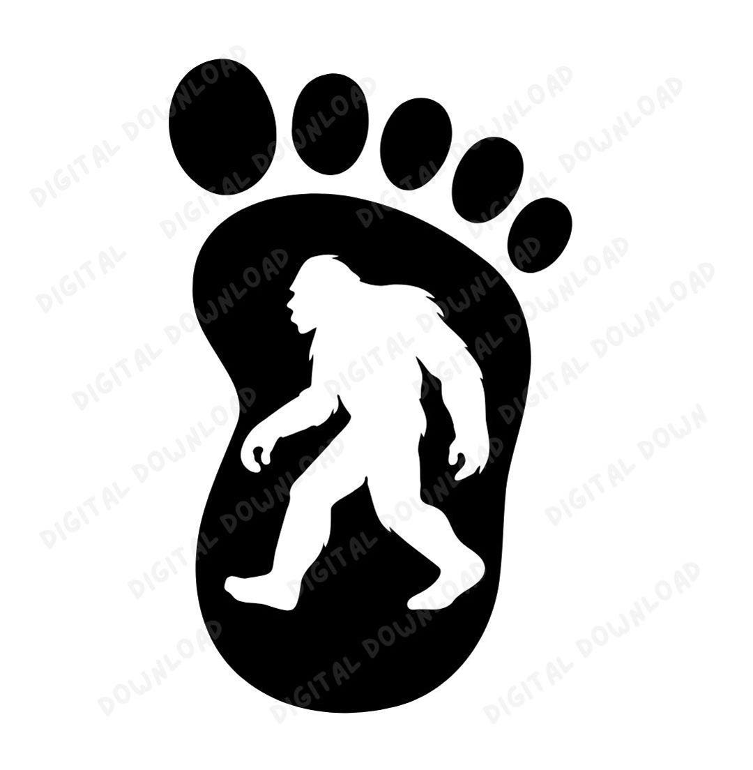 Bigfoot Footprint SVG PNG | Sasquatch Foot Silhouette | Cryptid Yeti ...