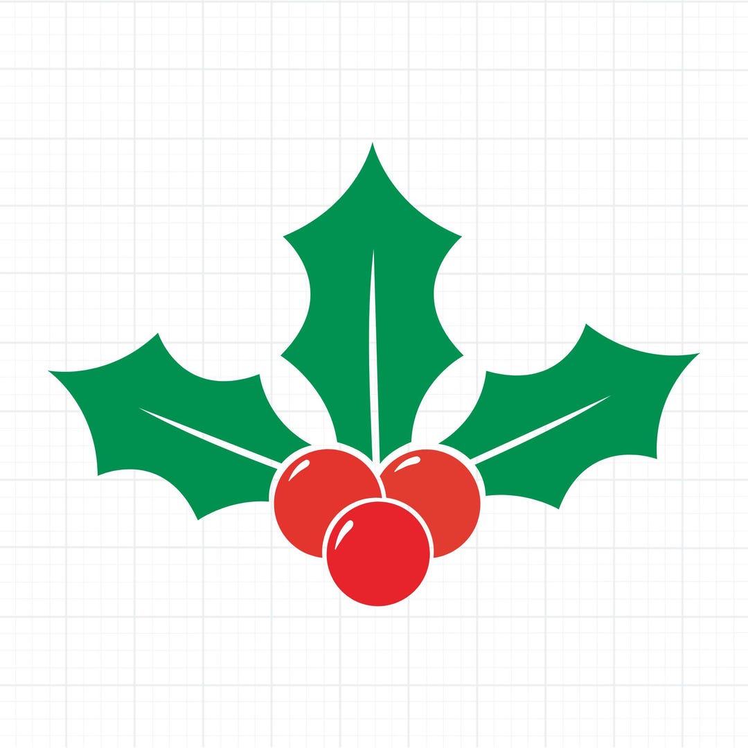 Christmas Holly SVG PNG | Holly Leaves and Berries SVG | Christmas ...
