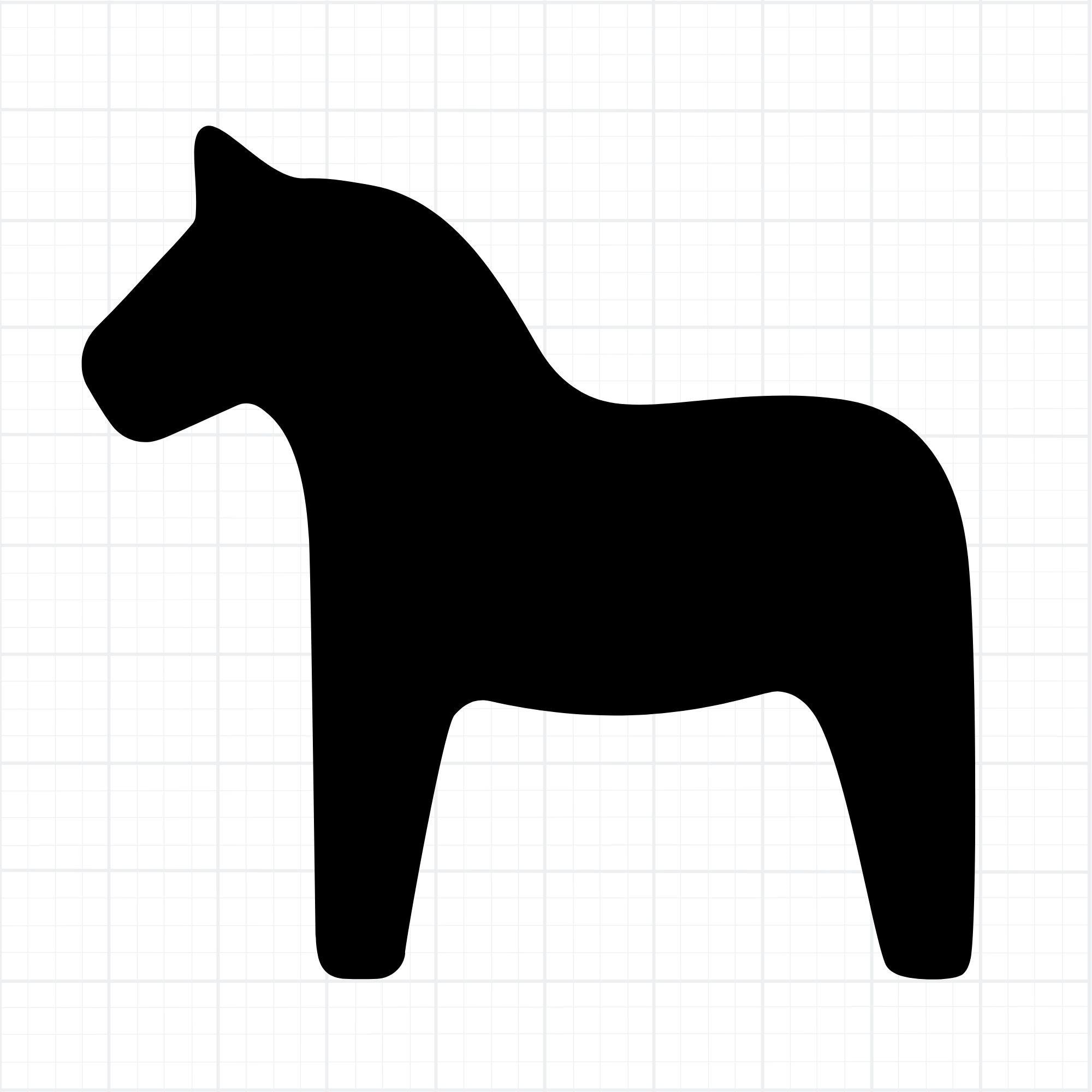 Dala Horse SVG PNG | Scandinavian Folk Horse Cut File for Cricut ...