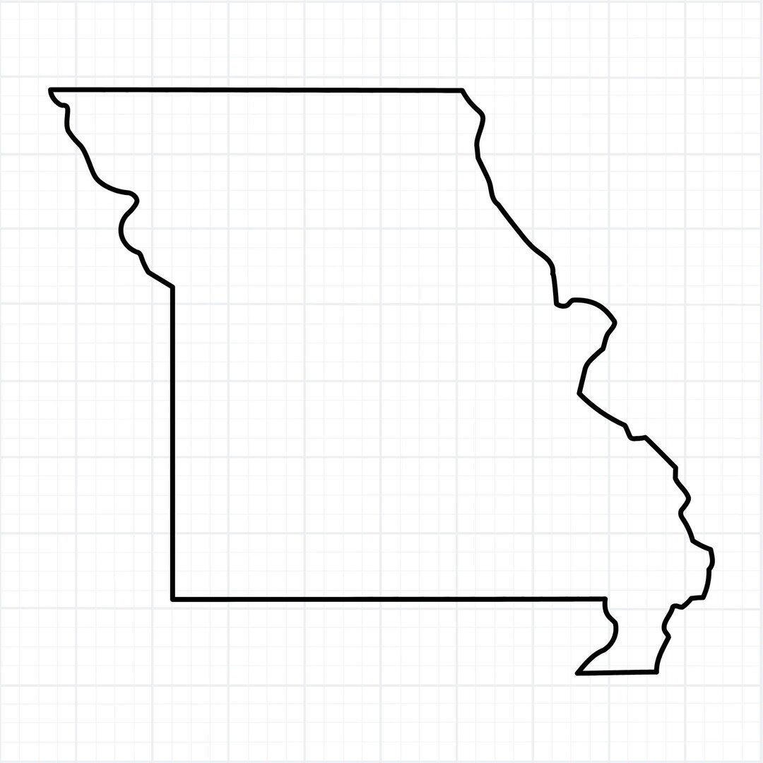 Missouri Outline SVG | MO State Line Art Svg | Missouri State Map PNG ...