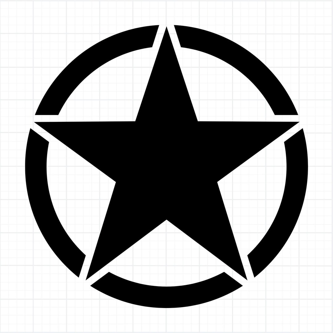 Military Star Circle SVG PNG | Army Star Cut File | Star Emblem Clipart ...