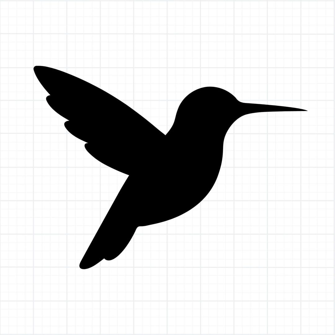 Hummingbird Silhouette SVG PNG | Flying Bird Cut File | Simple Nature ...