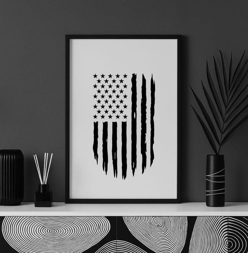 Distressed American Flag SVG PNG: Grunge USA Patriotic Cut File - Etsy