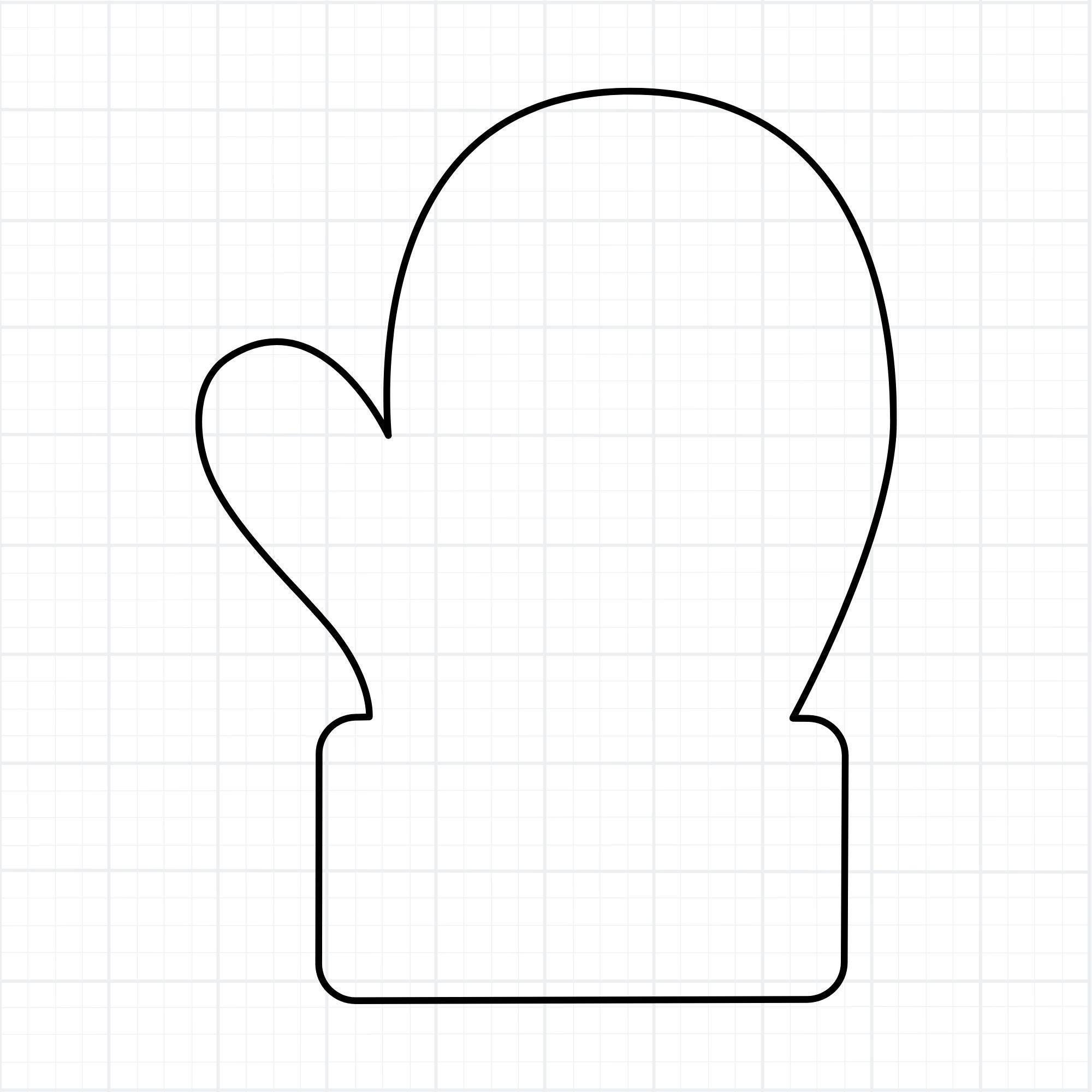 Mitten Outline SVG PNG | Winter Glove Cut File | Simple Christmas ...