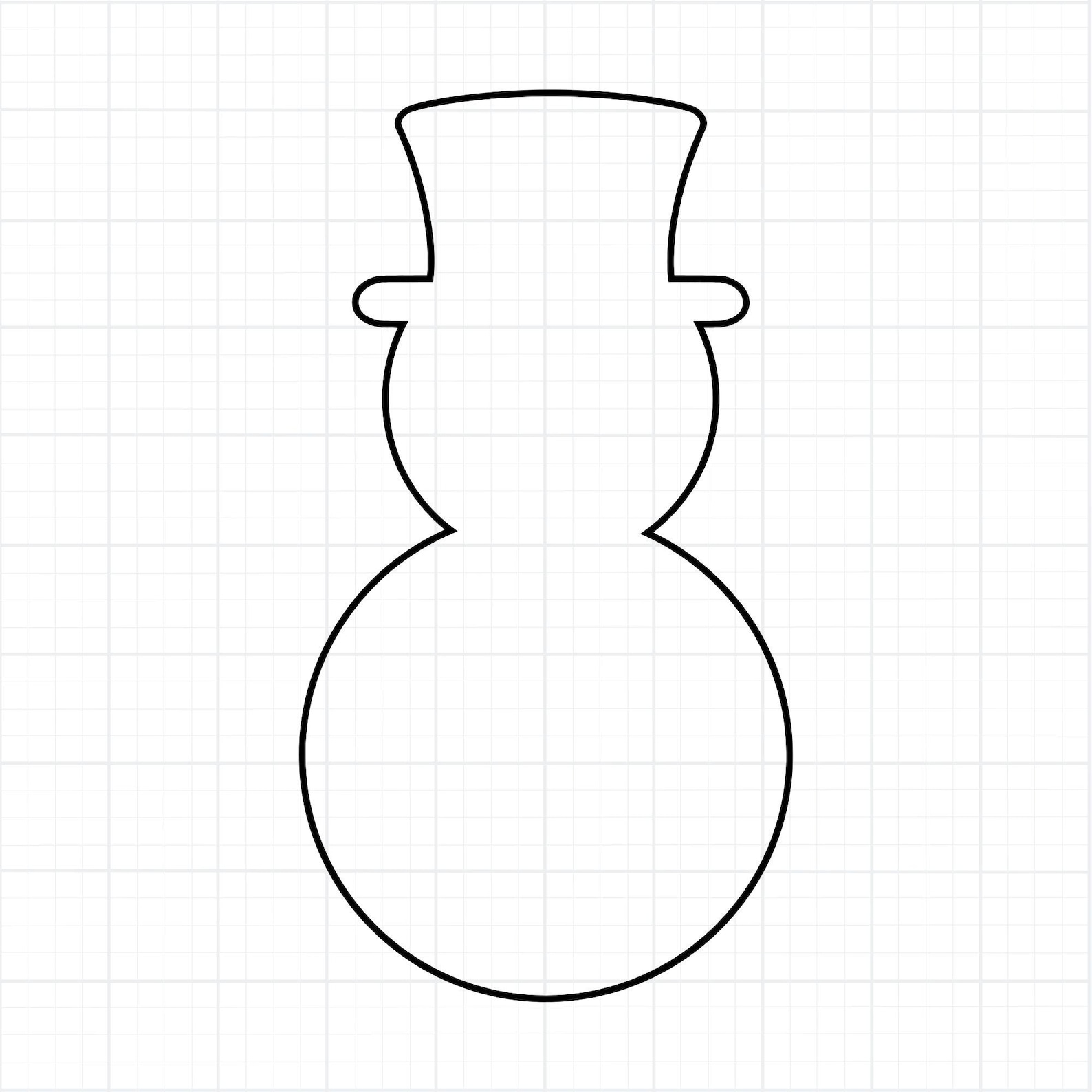 Snowman Outline SVG PNG | Simple Snowman Cut File | Christmas Winter ...