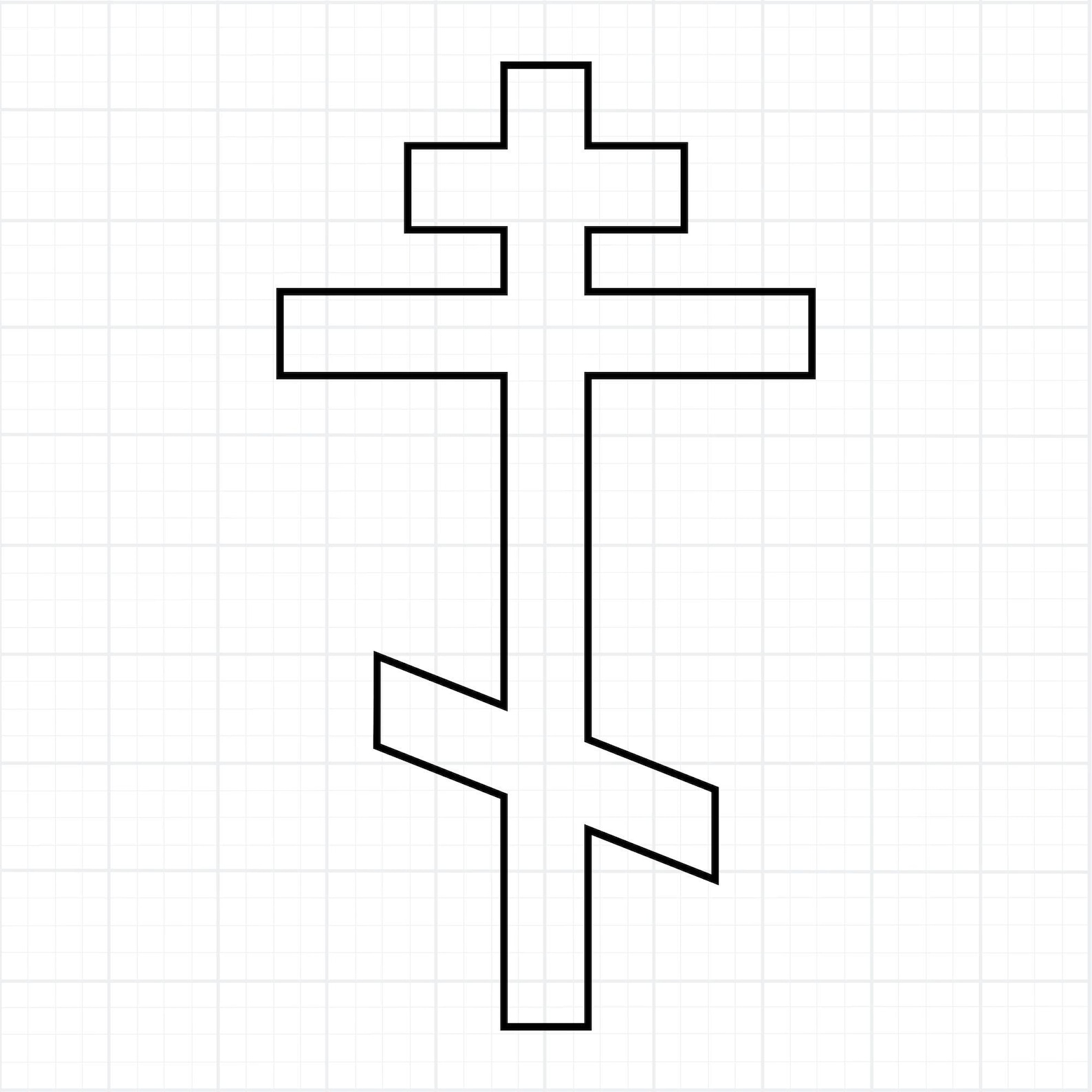 Orthodox Cross Outline SVG PNG | Eastern Christian Cross Cut File ...