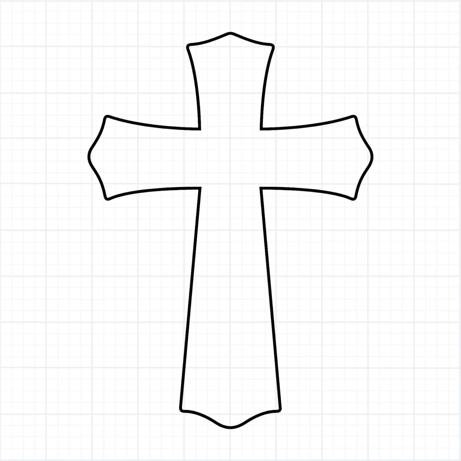 Cross Outline SVG PNG | Simple Christian Cut File | Faith Symbol ...