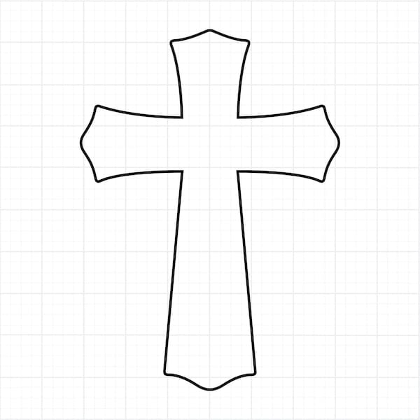 Cross Outline - Etsy
