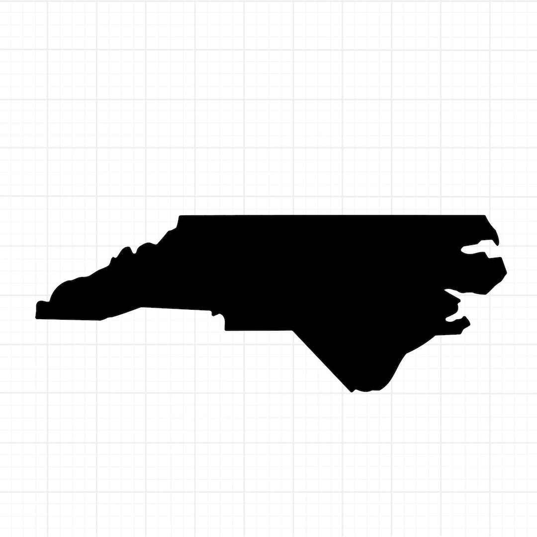 North Carolina Silhouette SVG PNG | Solid NC State Shape for Cricut ...