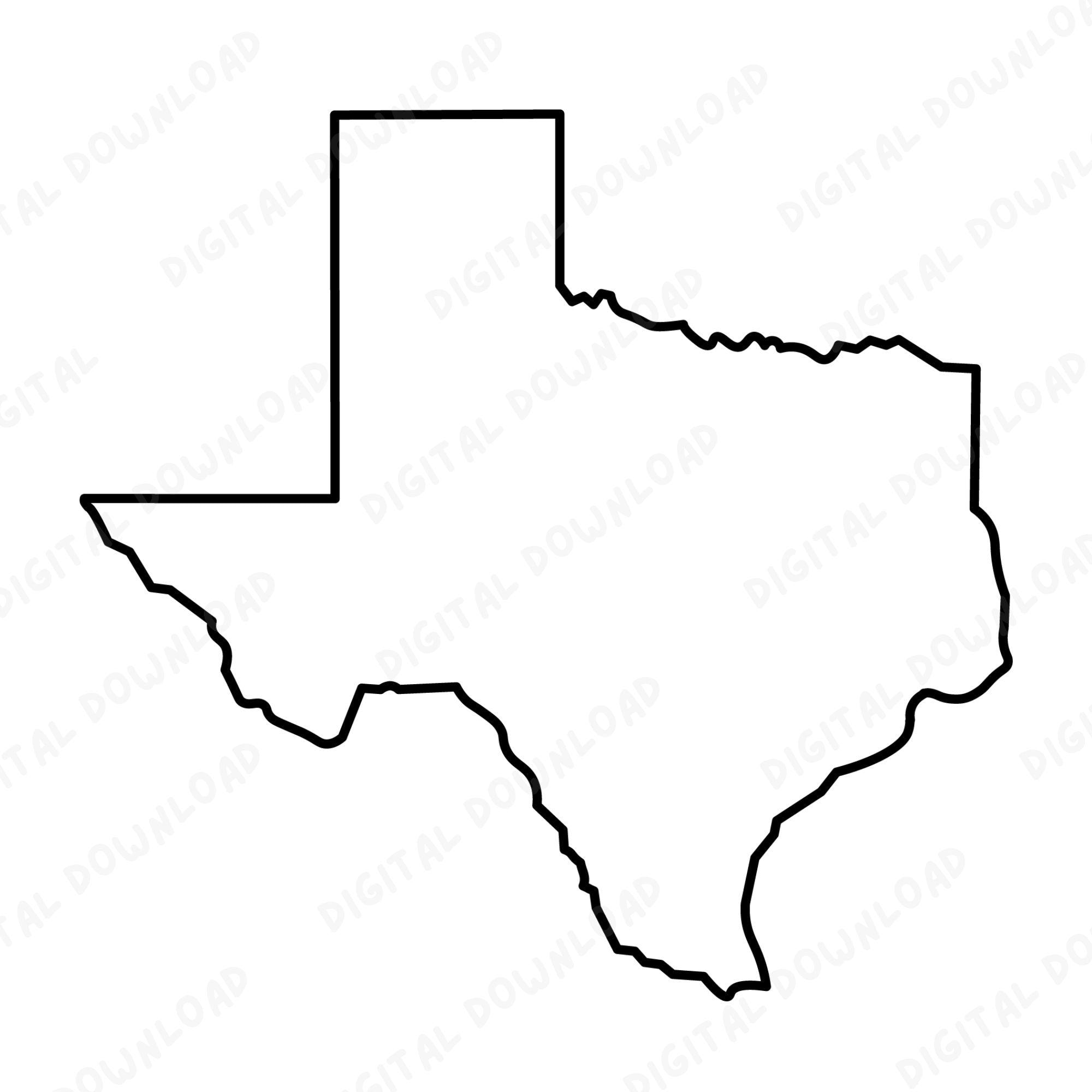 Texas SVG PNG | Texas Outline SVG | State Silhouette Cut File | Lone ...
