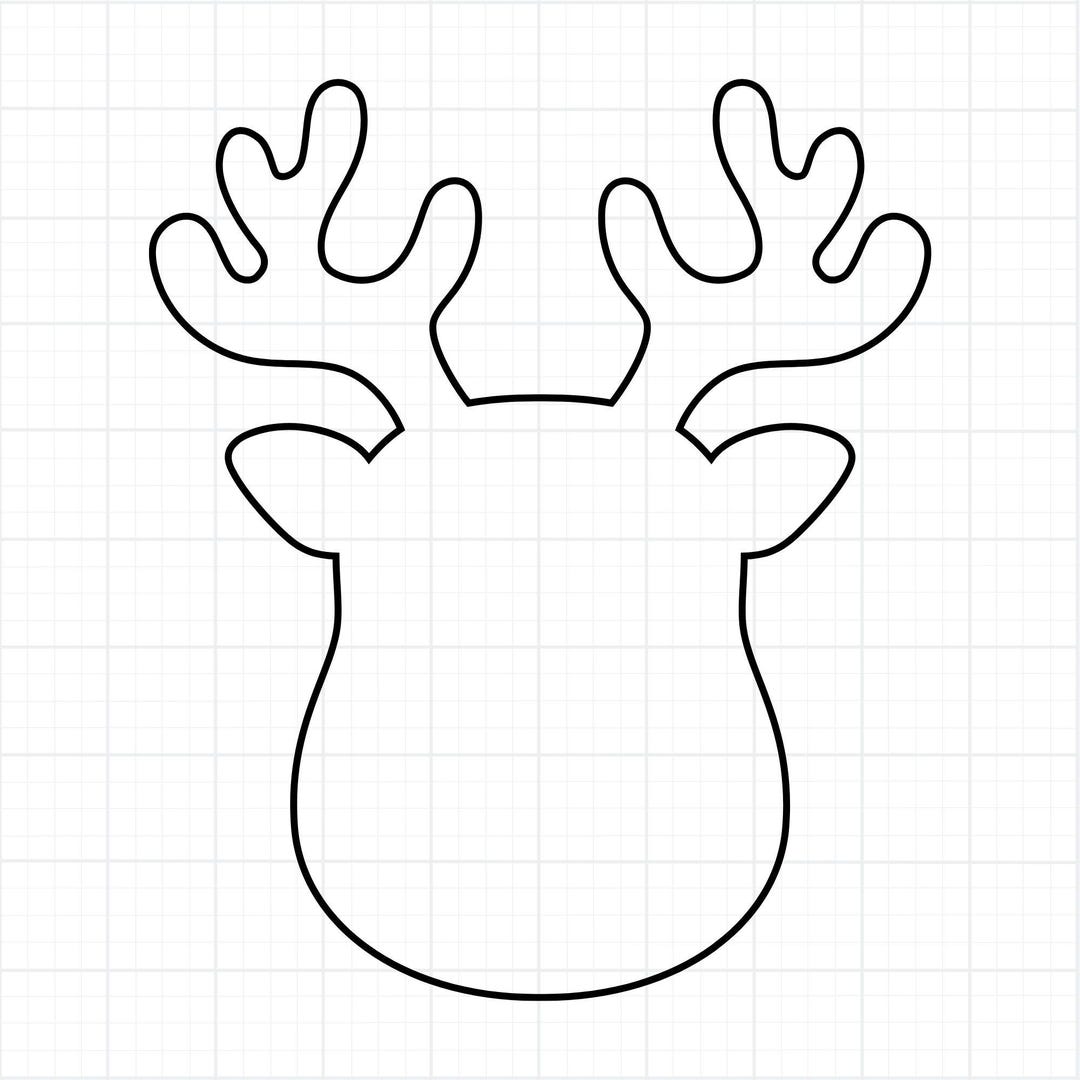 Reindeer Outline SVG PNG | Christmas Deer Cut File | Holiday Craft ...