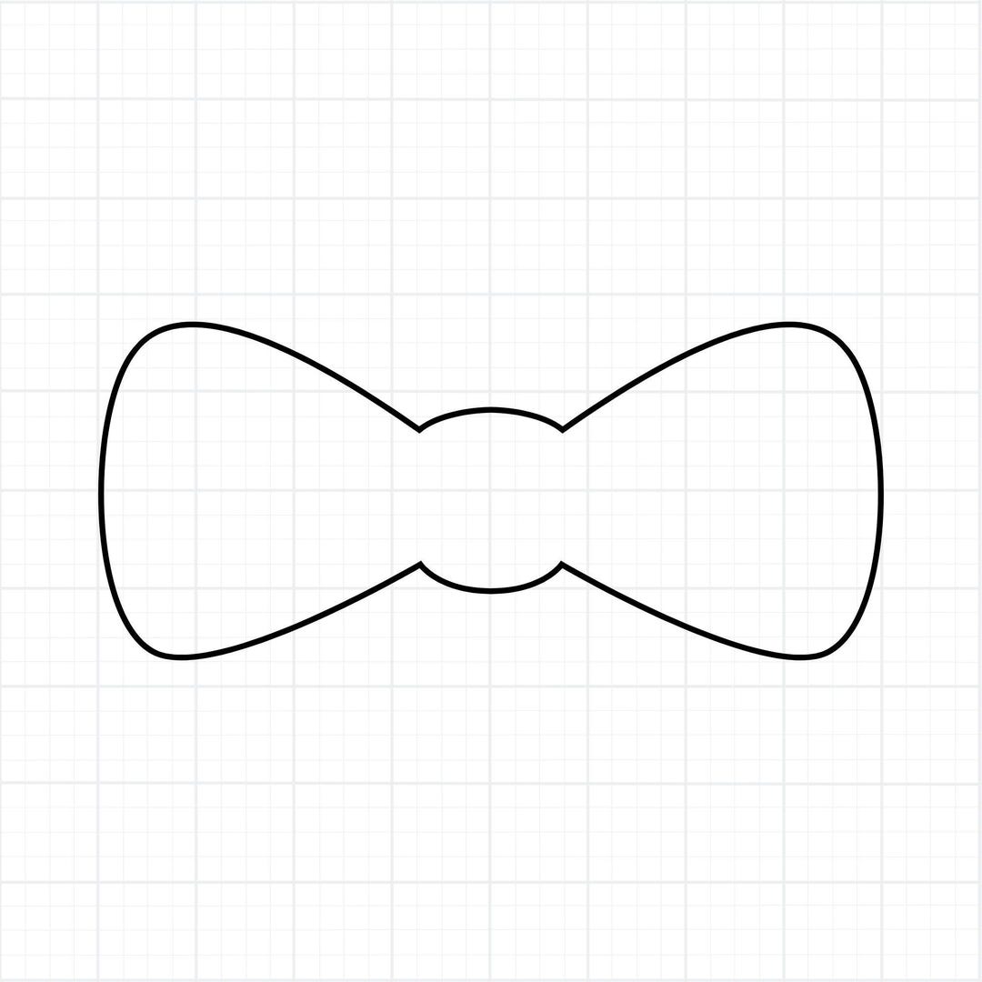 Bow Tie Outline SVG PNG | Simple Bow Tie Cut File | Craft Clipart for ...