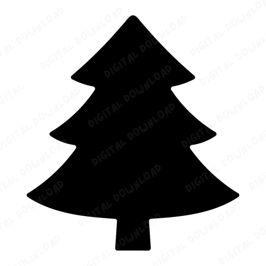 Christmas Tree SVG PNG | Pine Tree Silhouette SVG | Simple Tree Cut ...