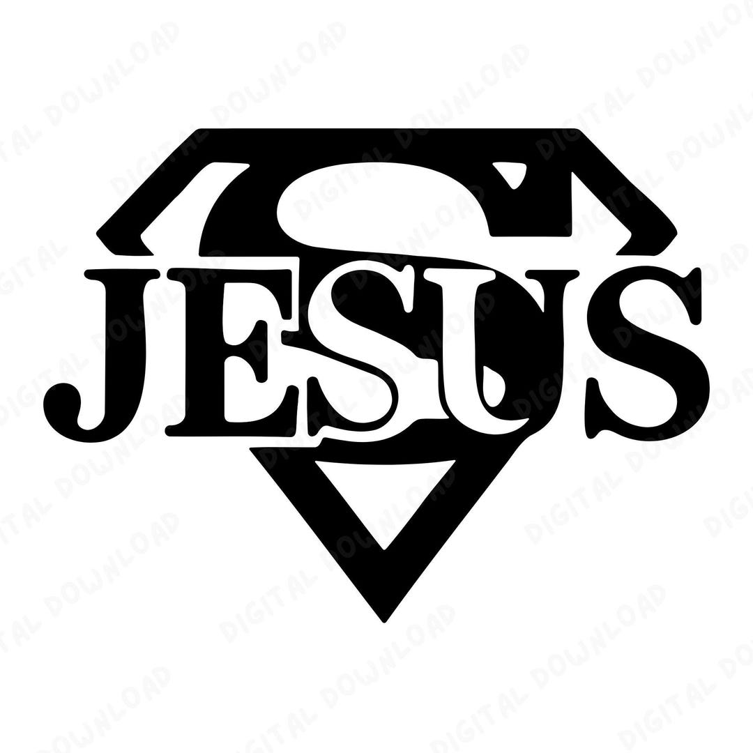 Jesus Superman SVG | Christian Logo PNG | Faith Superhero Cricut Cut ...