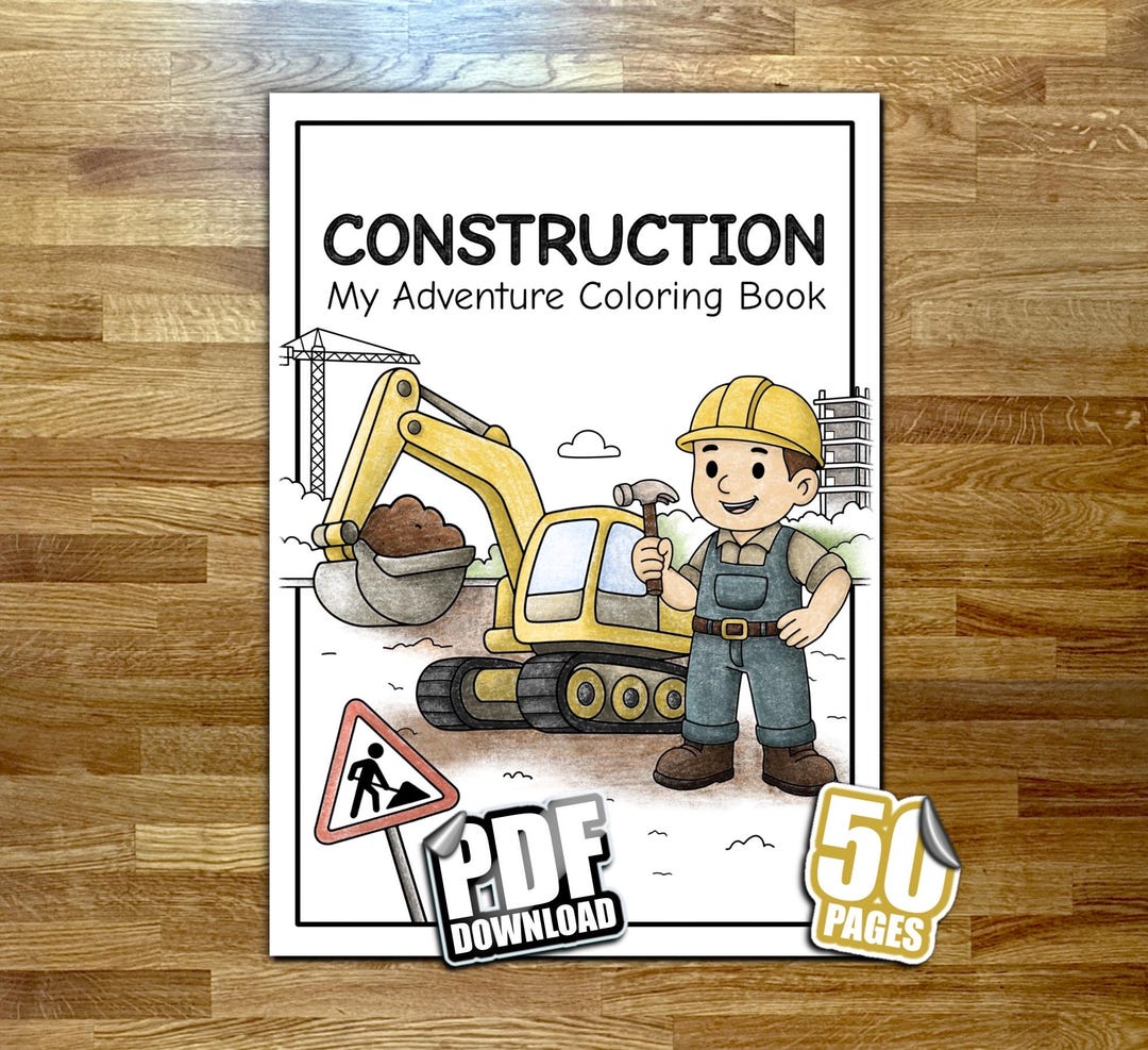 Construction Coloring Book for Kids • 50 Pages to Download & Color ...