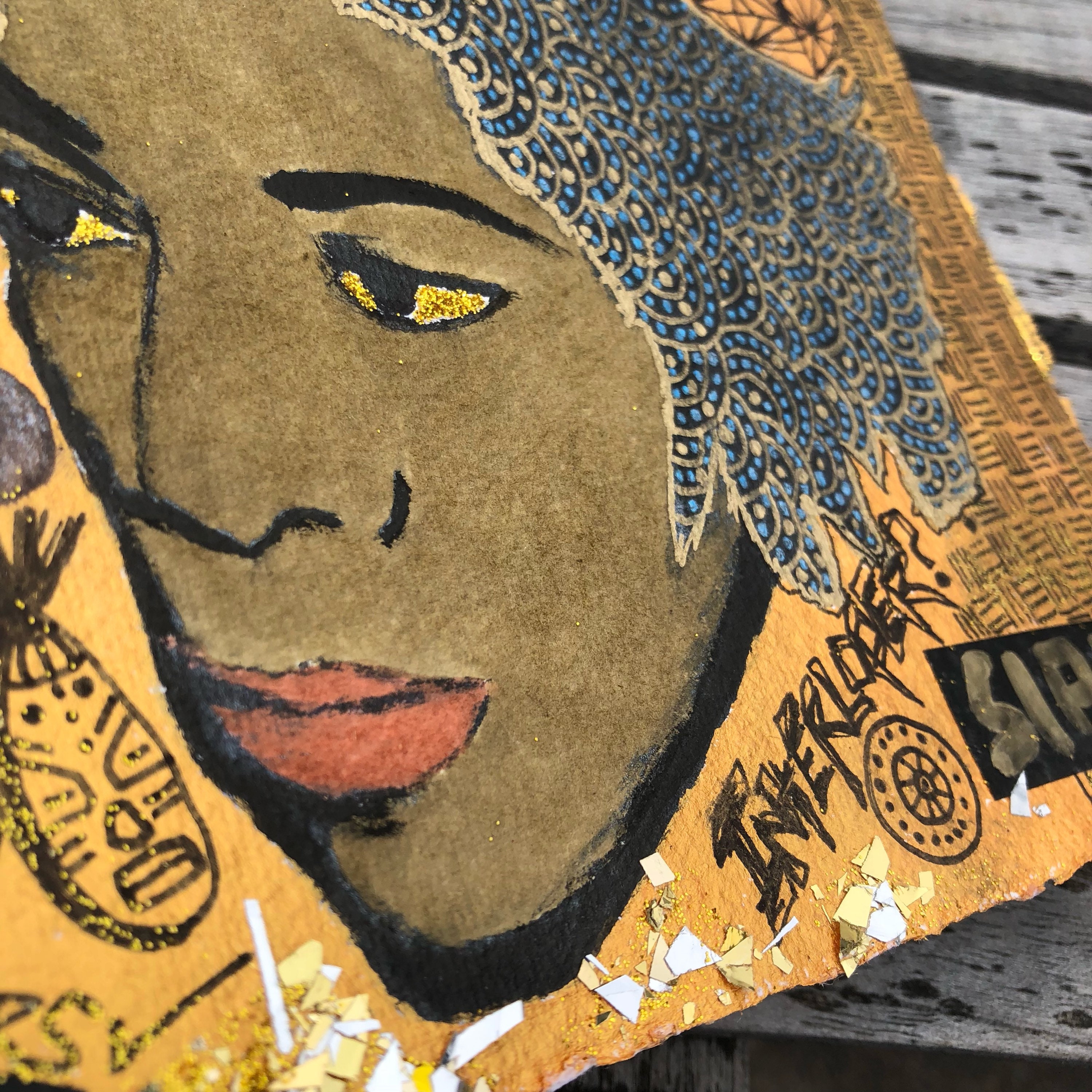 The Interloper Original Mixed Media Painting Inspired by Jean-michel ...