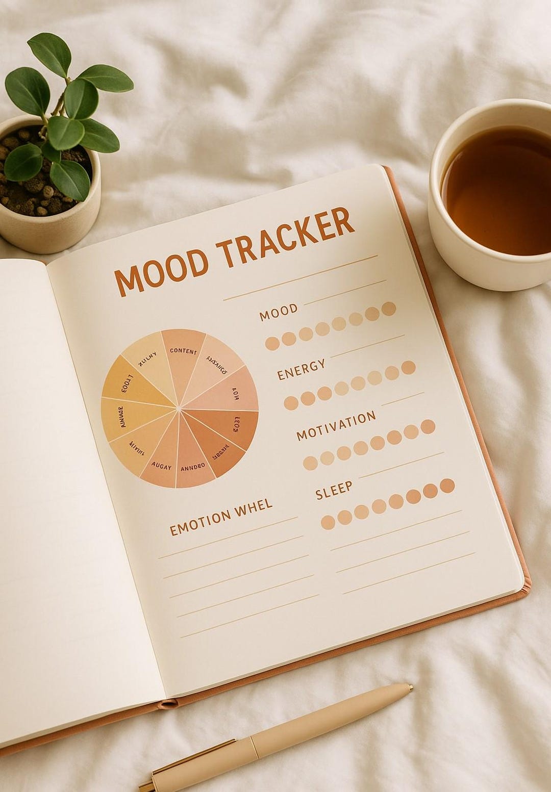 Digital Mood Tracker Printable | Emotional Wellness Journal | Self Care ...