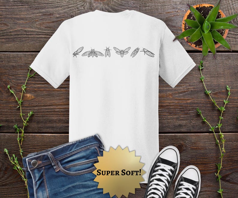 Camiseta de cigarra / Camiseta de insectos en 5 colores / Camiseta con ...