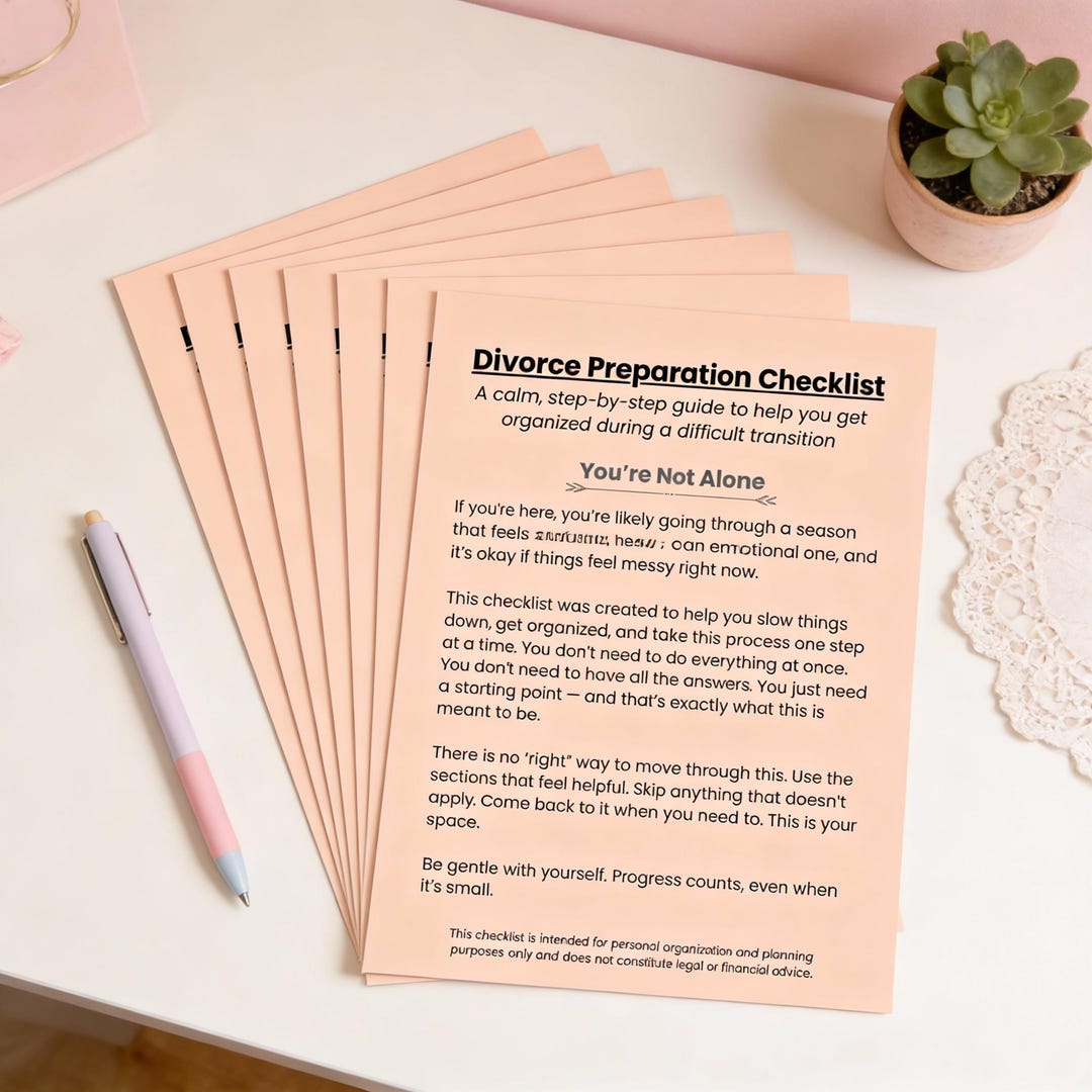 Divorce Preparation Checklist | Step-by-step Planning Guide (PDF ...
