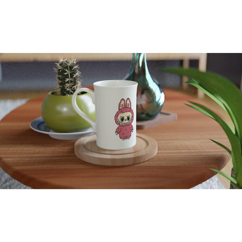 Charming Labubu Mug - Slim Porcelain Coffee Cup - Perfect for All Your ...