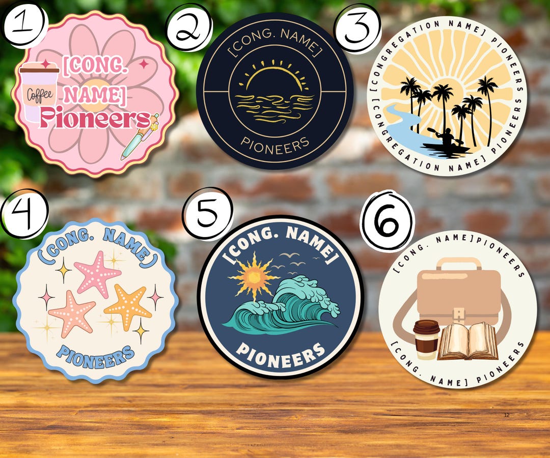 Customizable JW Pioneer Sticker Pack: Waterproof Decals - Etsy