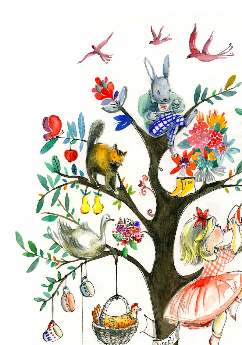 The Magic Tree Art Print Children/nursery Wall Decor - Etsy Israel