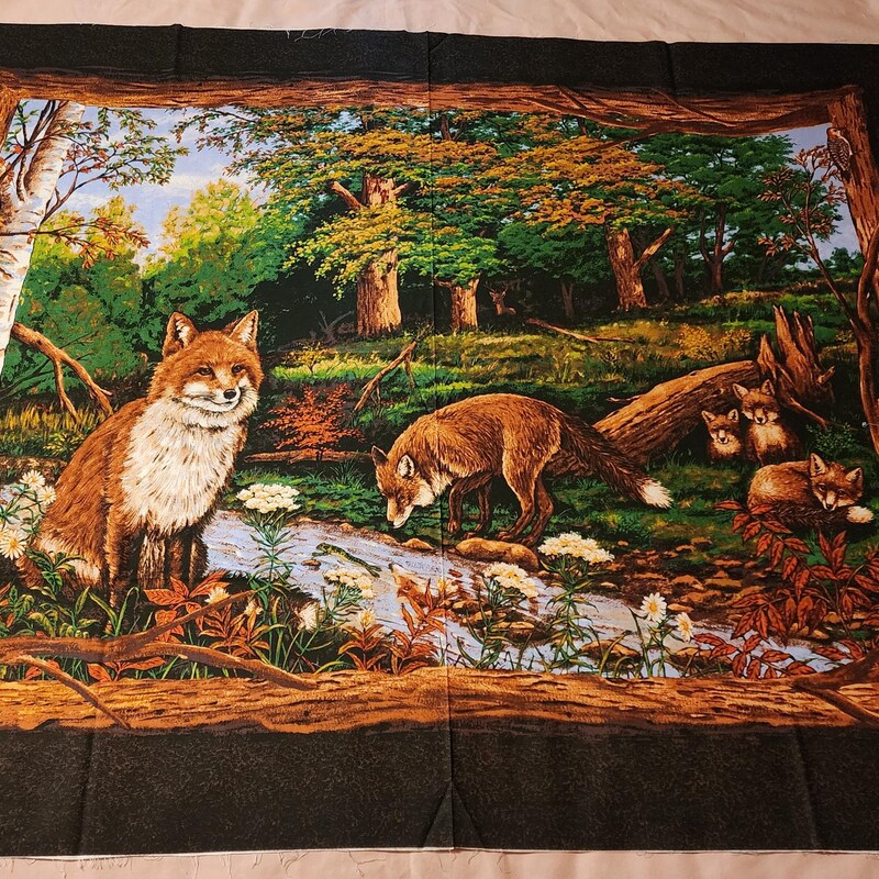 Fox Fabric Panel - Etsy