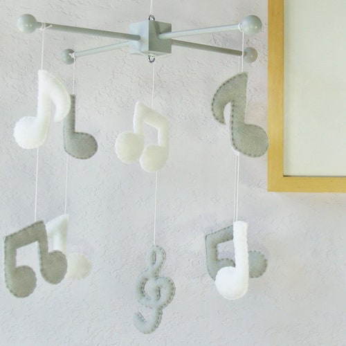 Music Note Mobile: Modern Boy Room Musical Note Decor Music | Etsy