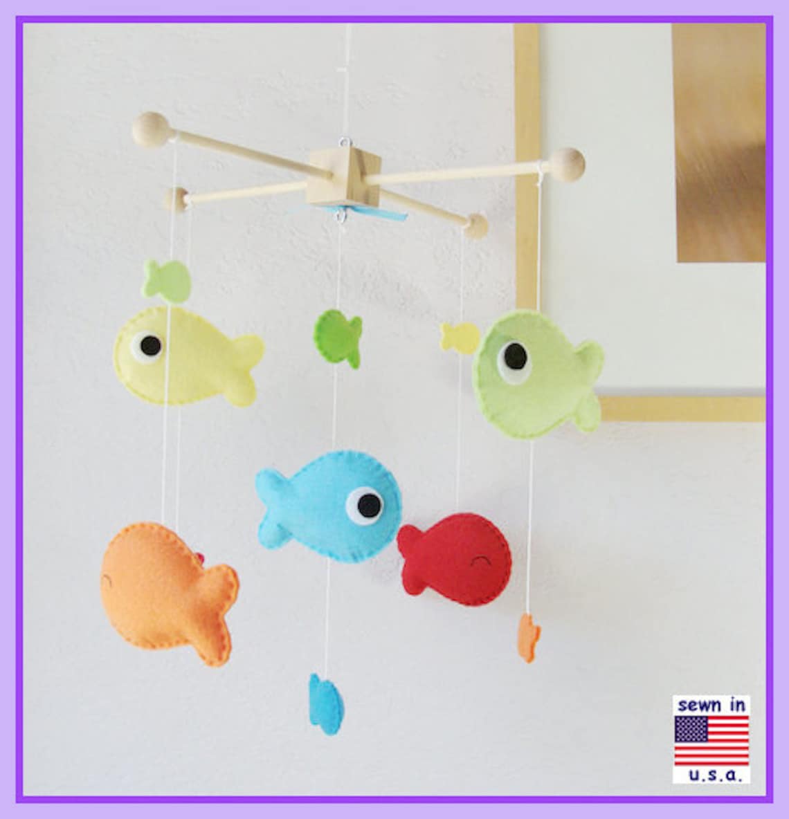 Handmade Felt Fish Baby Mobile: Under the Sea Nursery Decor - Etsy
