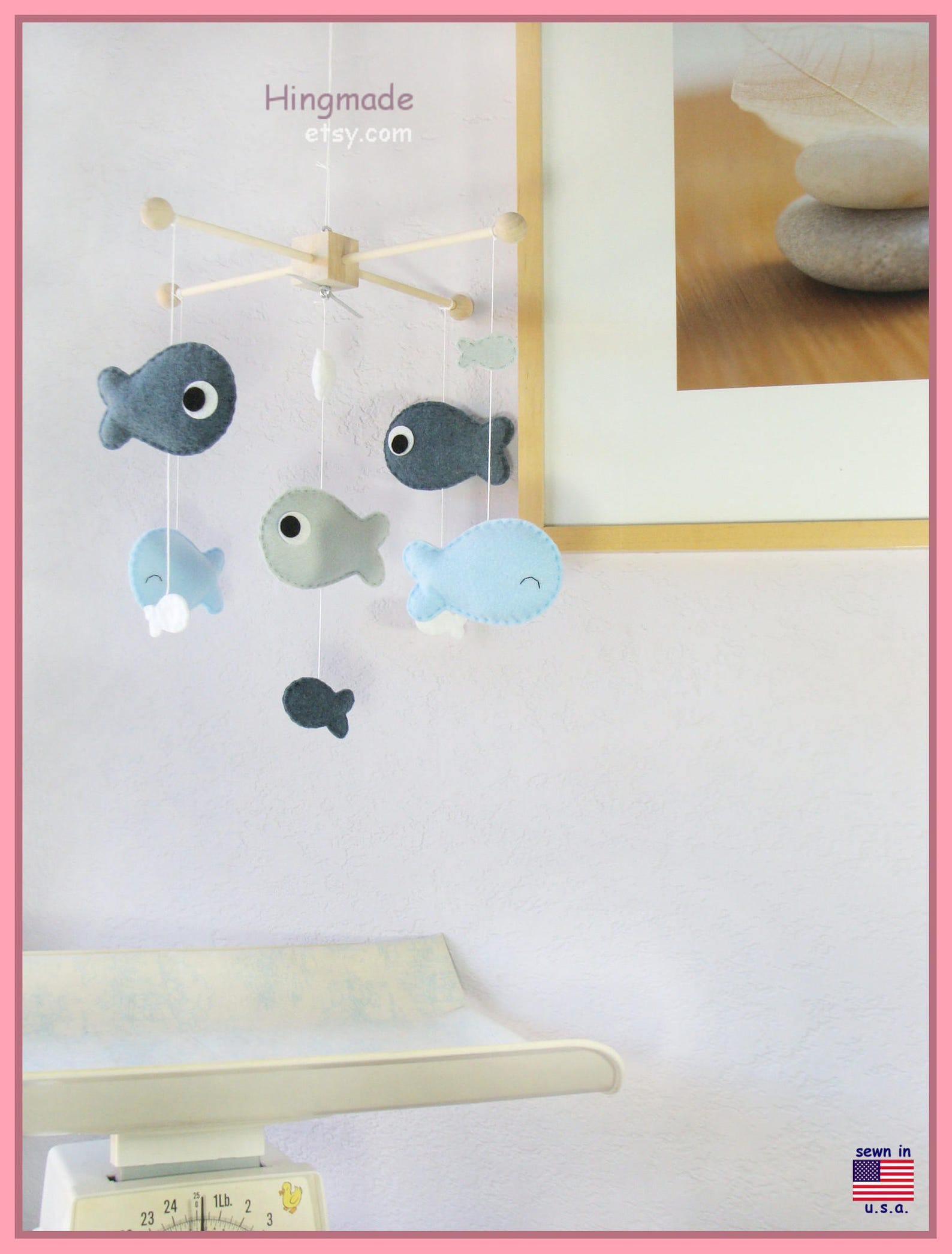 Fish Baby Mobile: Under the Sea Nursery Decor, Baby Boy Goldfish Cot ...
