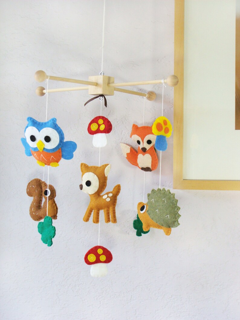 Baby Mobile Forest Mobile Woodland Friends Nursery Creature | Etsy