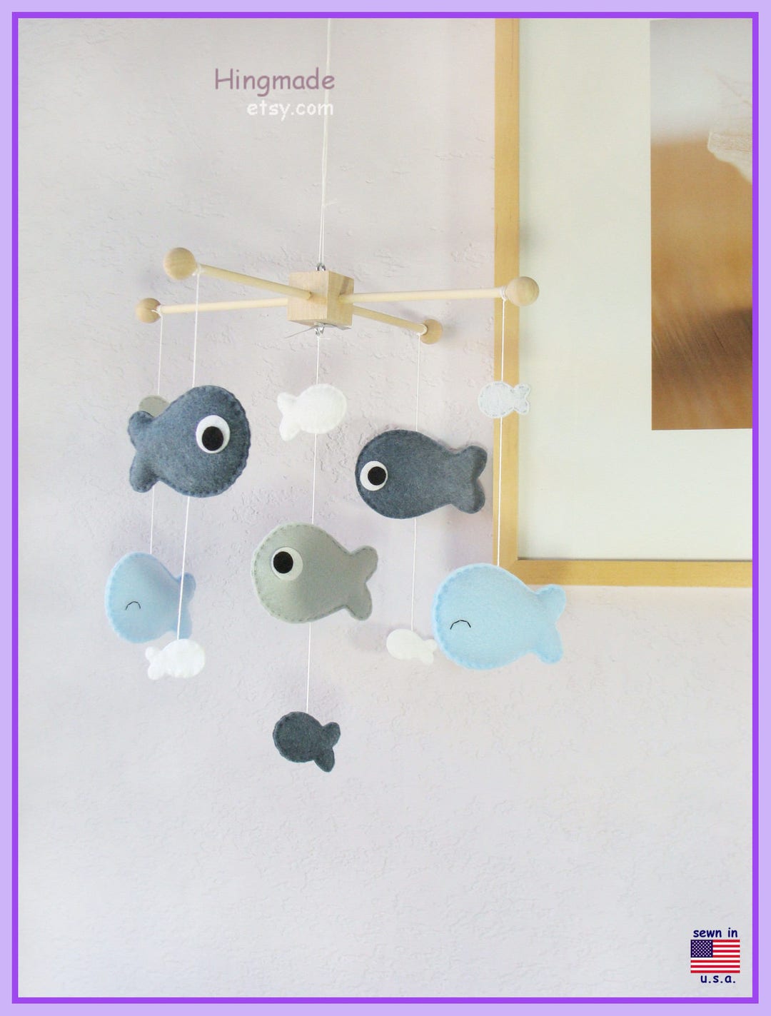 Fish Baby Mobile: Under the Sea Nursery Decor, Baby Boy Goldfish Cot ...