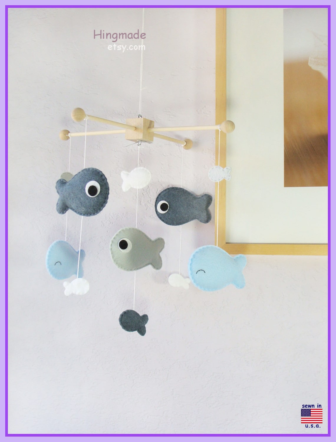 Fish Baby Mobile: Under the Sea Nursery Decor Baby Boy - Etsy