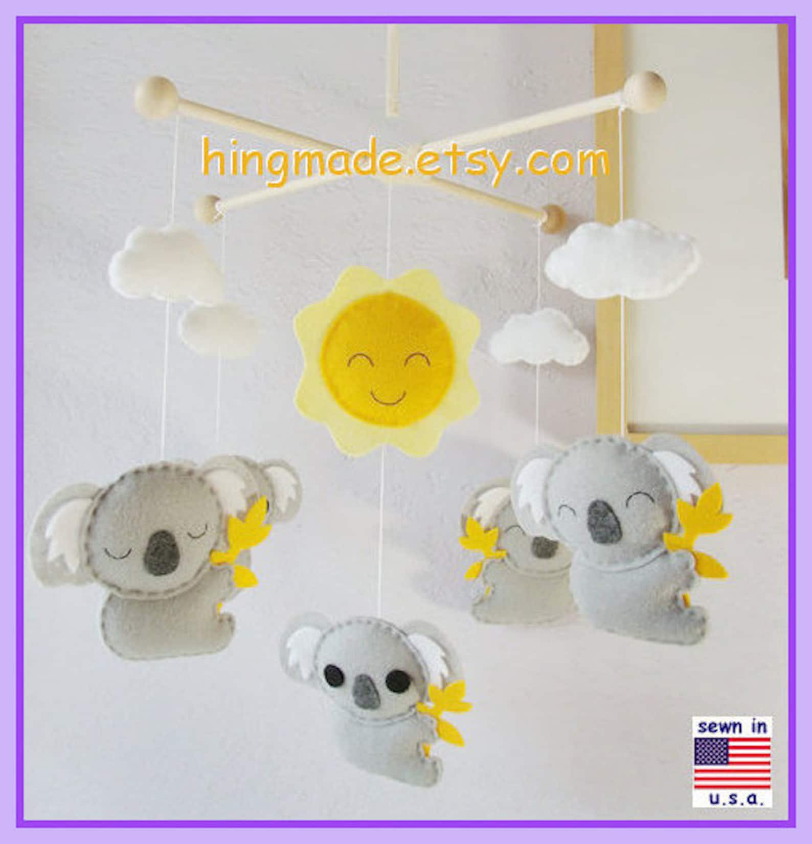 Baby Crib Mobile, Koala Mobile, Nursery Mobile, Modern Mobile ...