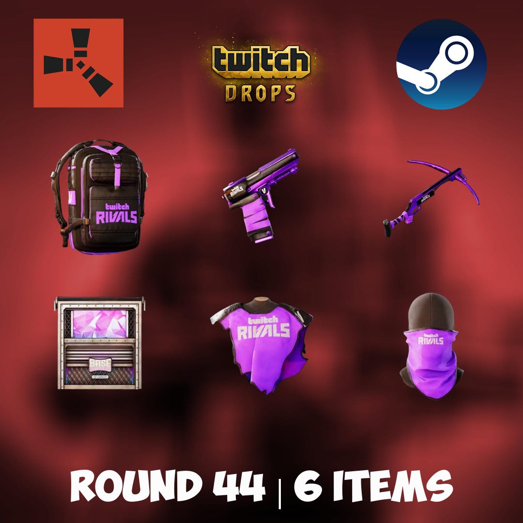 Rust Twitch Drops - Round 44 - 6 Items Steam Only - Etsy