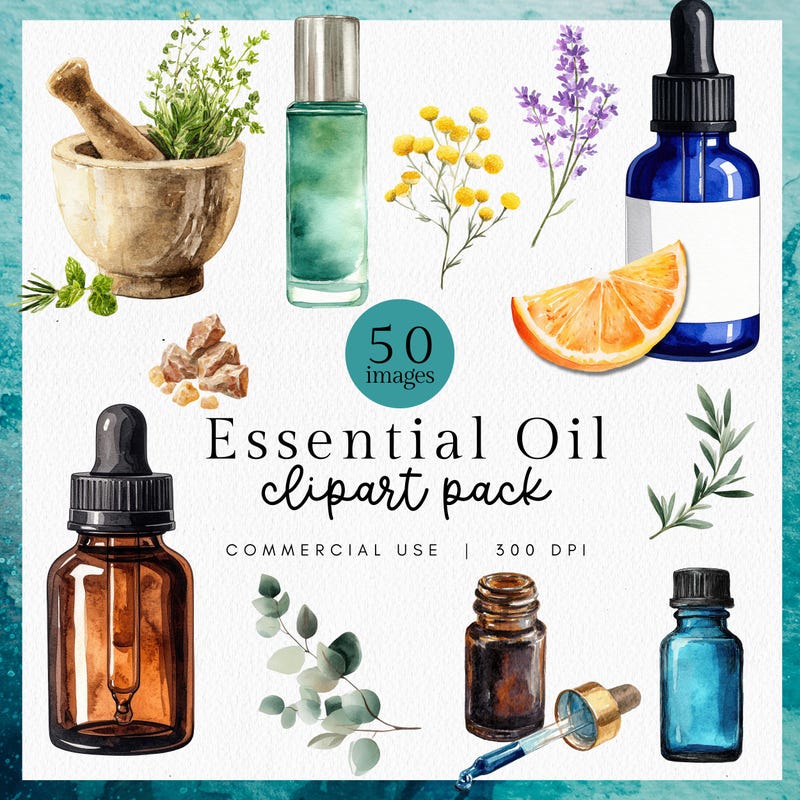 Essential Oil Clipart - Etsy