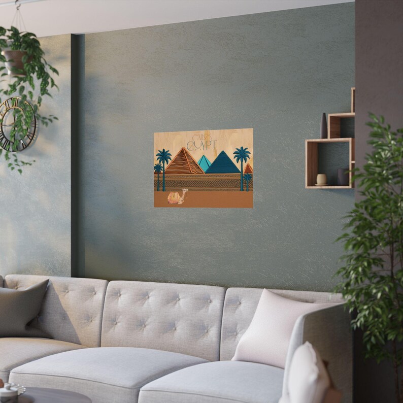 Cairo Egypt Pyramids Digital Art Print – Ancient Egyptian Wall Decor ...