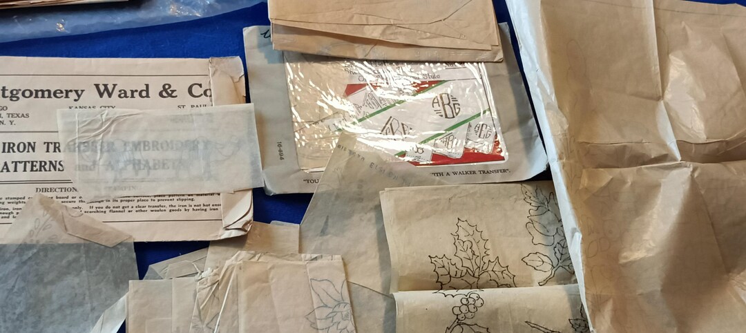 Hot Iron Transfers Patterns Montgomery Ward and Walkers Alphabet ...